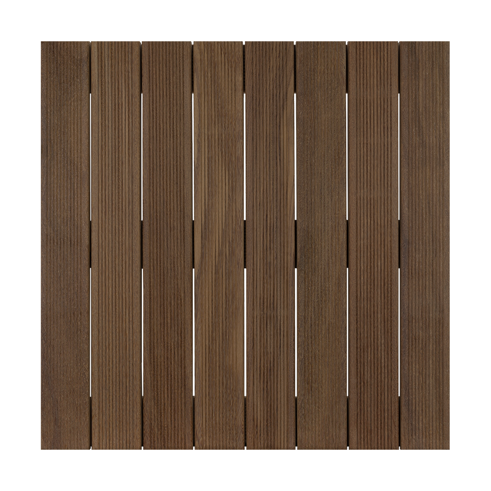 Ipê 2'x2' Ribbed Deck Tile - Preston Woodcraft
